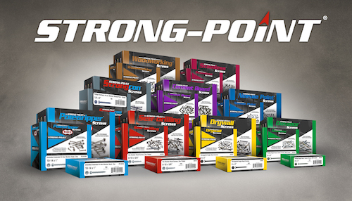 Intercorp unveils new packaging for Strong-Point and Strongcon fasteners - Contractor Supply ...